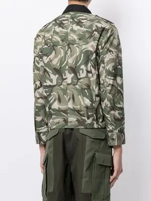 PORTS V Panelled Camouflage Print Bomber Jacket