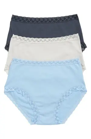 Natori 3-pack Cotton Full Briefs Ash/par/ln