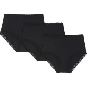 Natori 3-pack Cotton Full Briefs Black