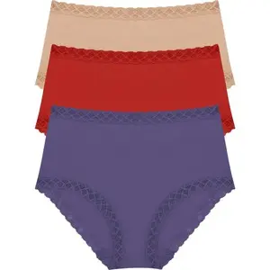 Natori 3-pack Cotton Full Briefs Nightfall/samba/caf