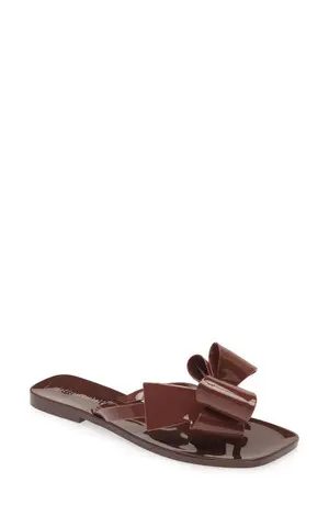Jeffrey Campbell Jeffrey Campbell Sugary Bow Flip Flop Brown Shiny