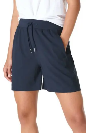 Sweaty Betty Explorer Tie Waist Shorts - Navy Blue