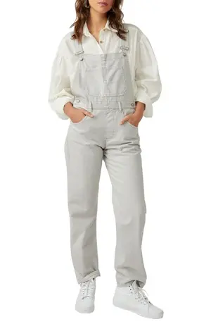 Free People We The Free Ziggy Denim Overalls Morning Fog