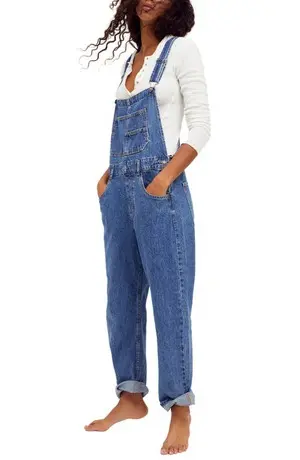 Free People We The Free Ziggy Denim Overalls - Sapphire Blue