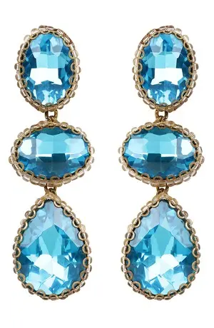 Deepa Gurnani Deepa Gurnani Hadlee Drop Earrings Aqua