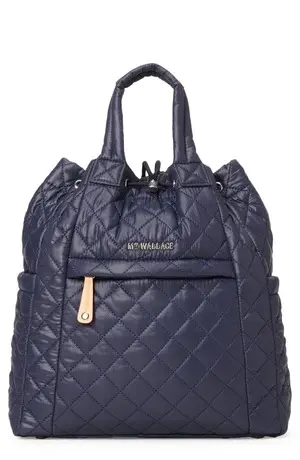 Mz Wallace Small Metro Water Resistant Convertible Backpackblue
