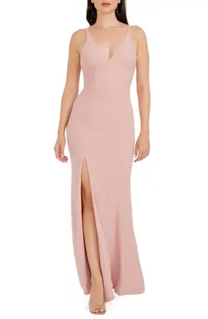 Blush Crepe Maxi Dresses