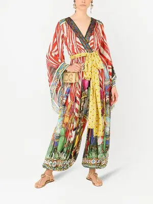 Dolce & Gabbana Carretto-print Chiffon Jumpsuit