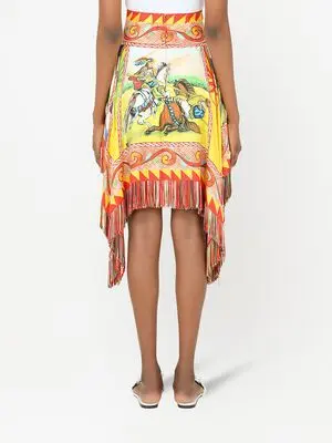Dolce & Gabbana Carretto-print Twill Miniskirt