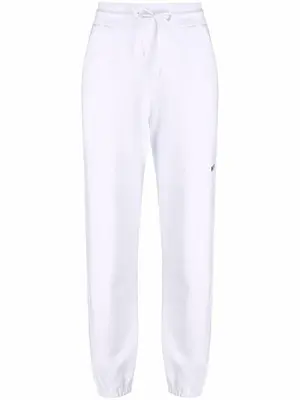 MSGM Logo-print Cotton Joggers - White