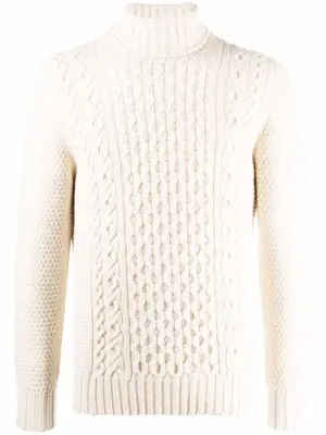 DRUMOHR Roll Neck Jumper - White
