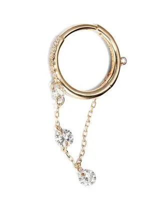PERSEE 18k Yellow Diamond Hoop Earring - Gold