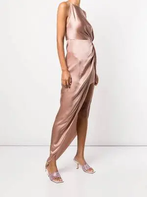 Michelle Mason Twist-knot Silk Gown - Pink