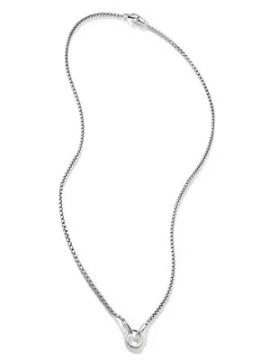David Yurman Sterling Amulet Box Chain Necklace - Silver