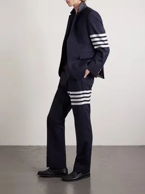 Thom Browne Slim-fit Tapered Striped Wool Suit Trousers - Blue