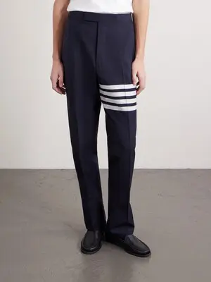 Thom Browne Slim-fit Tapered Striped Wool Suit Trousers - Blue