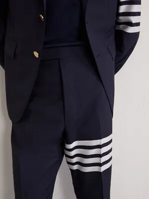 Thom Browne Slim-fit Tapered Striped Wool Suit Trousers - Blue