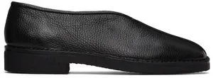 LEMAIRE LEMAIRE Black Leather Piped Slippers - 999 Black