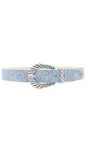 PETIT MOMENTS Modern Rodeo Leather Waist Belt Light Denim
