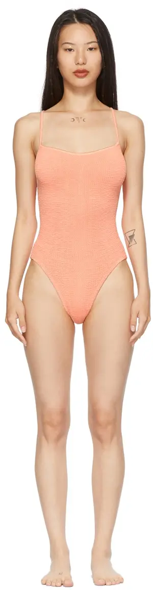 Hunza G Hunza G Orange Pamela One-Piece Swimsuit Coral