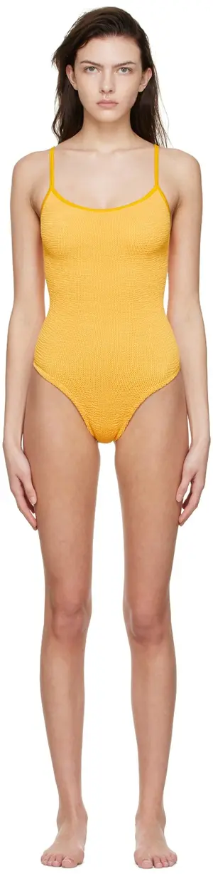 Hunza G Hunza G Orange Pamela One-Piece Swimsuit Mango Sorbet