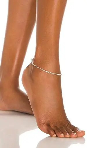 Lili Claspe Gigi Baguette Anklet - Gold