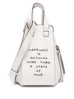 Loewe Loewe - Hammock Joe Brainard-print Small Leather Bag - Womens - White - White
