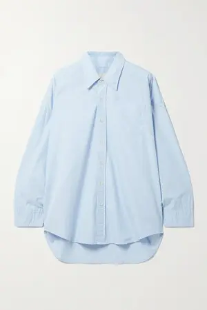R13 Oversized Striped Oxford Shirt - Blue