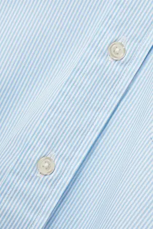 R13 Oversized Striped Oxford Shirt - Blue