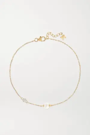 Mateo 14-karat Pearl And Diamond Bracelet