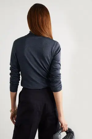 Brunello Cucinelli Metallic Cashmere-blend Turtleneck Sweater