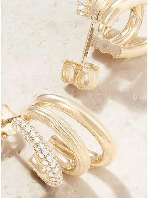SYDNEY EVAN 14-karat Diamond Hoop Earrings