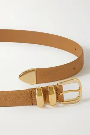 Anderson's Textured-leather Waist Belt - Neutrals