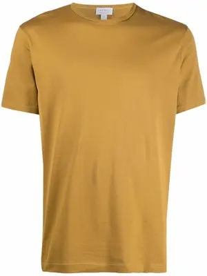 Sunspel Short-sleeved Cotton T-shirt - Gold