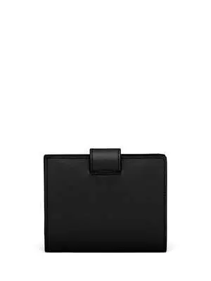 Prada Small Logo-plaque Saffiano Leather Wallet - Black