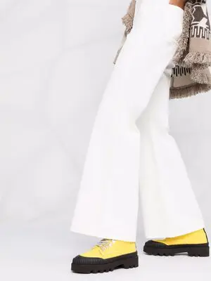 NILI LOTAN Florence High-waist Flared Jeans - White