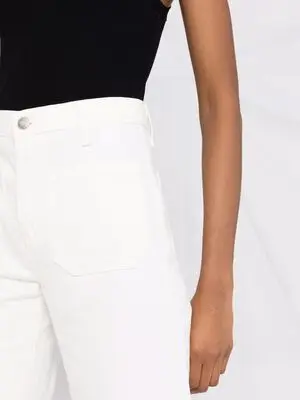 NILI LOTAN Florence High-waist Flared Jeans - White