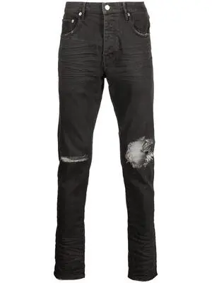 PURPLE BRAND Ripped Detail Slim Fit Jeans