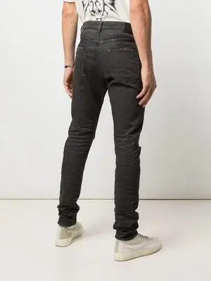 PURPLE BRAND Ripped Detail Slim Fit Jeans