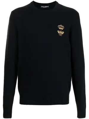 Dolce & Gabbana Logo-patch Jumper - Black