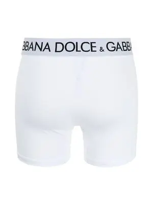 Dolce & Gabbana Logo-waistband Boxer Shorts - White