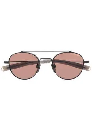 Dita Round Pilot Sunglasses - Black
