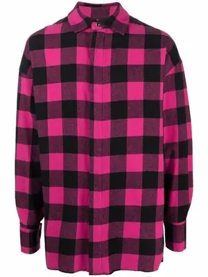 Palm Angels Check-print Logo Shirt