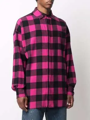 Palm Angels Check-print Logo Shirt