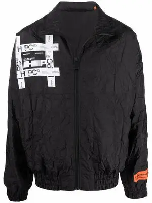 Heron Preston Logo-print Crinkled Windbreaker