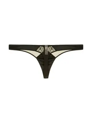 FLEUR DU MAL Top Stitch Thong - Black