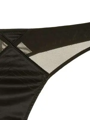 FLEUR DU MAL Top Stitch Thong - Black