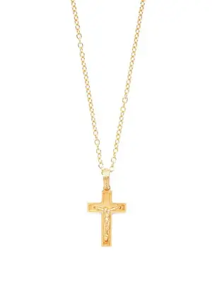 Dolce & Gabbana 18k Yellow Cross Pendant Necklace - Gold