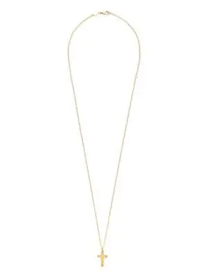 Dolce & Gabbana 18k Yellow Cross Pendant Necklace