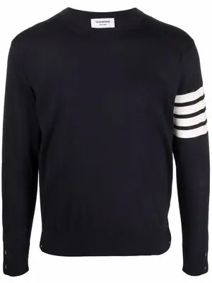 Thom Browne 4-bar Knitted Jumper - Blue